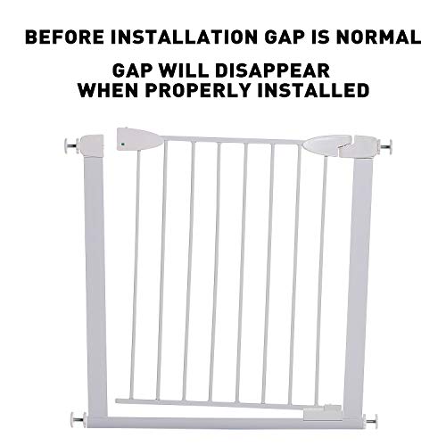 Dreambaby Boston Magnetic Auto Close Baby Gate - Indoor Safety Gates - Fits Opening from 24.25-26.5inch Wide & 29inch Tall - with Smart Stay Open Feature - White