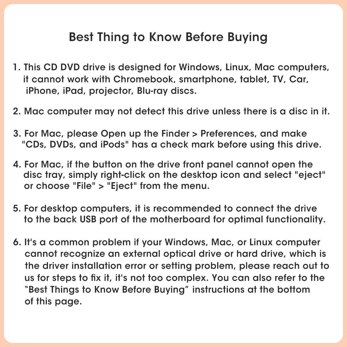 ROOFULL External CD/DVD Drive, CD Burner USB 3.0 Portable CD-ROM DVD+/-RW Disc Player Burner Reader Writer Optical Drive for Apple Mac MacBook Pro/Air, Windows 11/10 Laptop PC, Silver