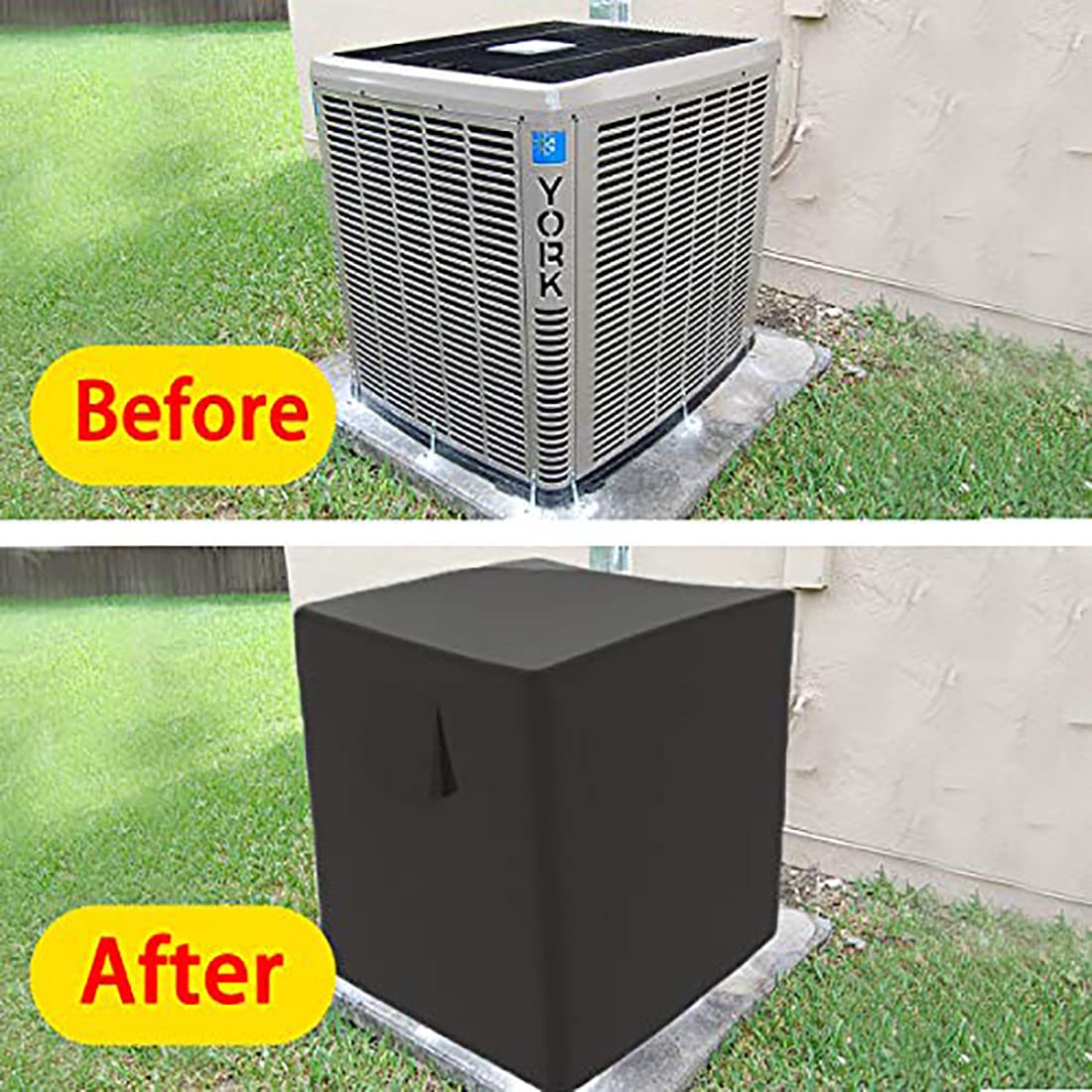 Air Conditioner Cover for Outside,210D Durable Waterproof Windproof and Snowproof Design, Central AC Unit Covers for Outdoor Protection(32X32X36 Inch)
