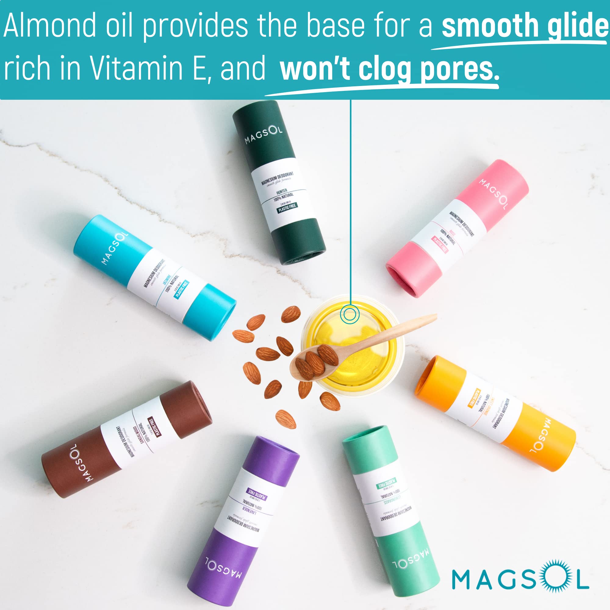 MAGSOL Organics Natural Deodorant for Women - Aluminum Free Deodorant for Women, Rose, 3.2 oz