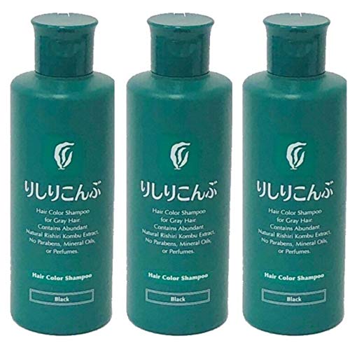 RISHIRI Color Shampoo (Black) 6.7fl Oz (3 Bottles)