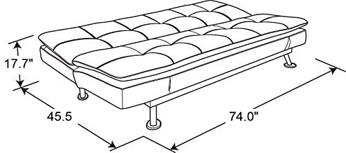 Serta Nelson Convertible Sofa Bed, Black
