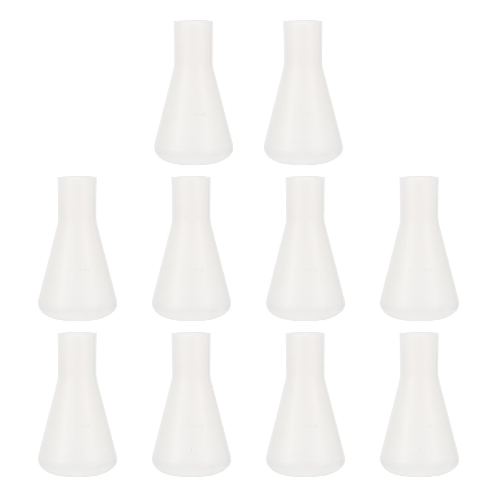 Beakers 10pcs Science Scientific Scale Erlenmeyer Flasks Laboratory Practical Plastic Lab Experiment Mouth for Jar Narrow Flask Supplies Conical Labs Experimental Glass