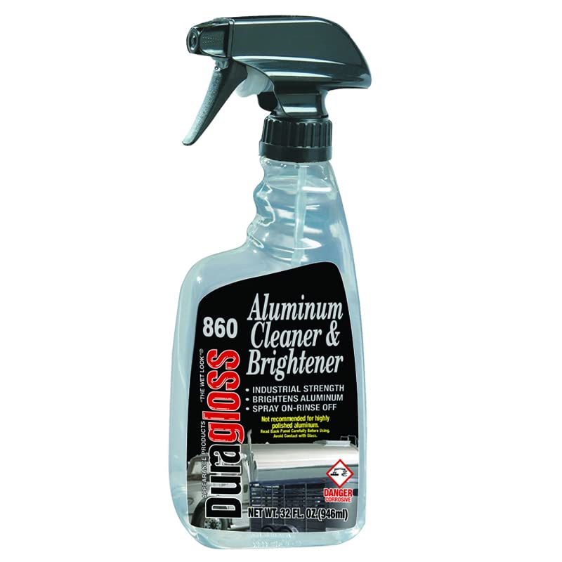 Duragloss 860 Automotive Aluminum Cleaner and Brightener, 32 fl. oz, 1 Pack, Bottle Color May Vary