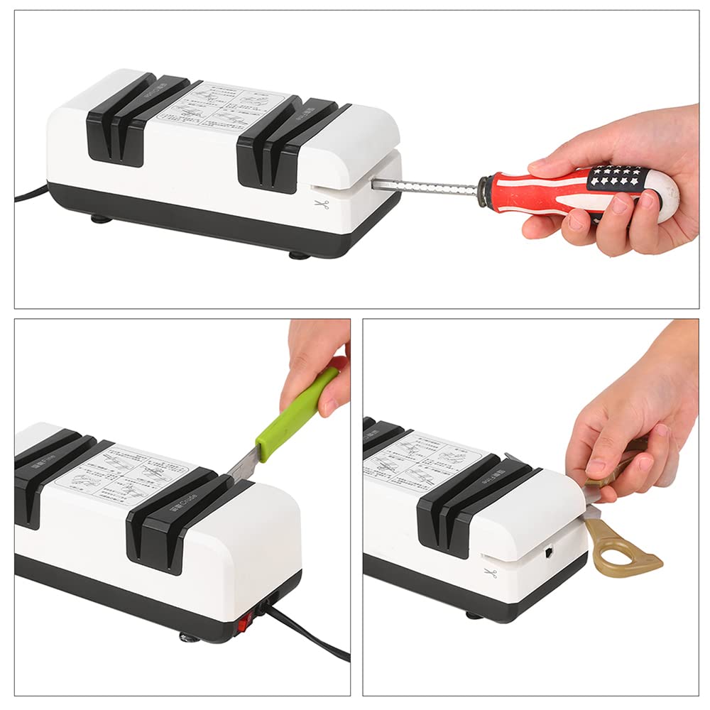2800 r/min Electric Knife Sharpener Auto Professional Sharpening Kitchen Knives Safe with Non-Slip and Ergonomic Design 60W Chef's Choice ,for All Knives, Scissors Screwdriver Work Sharp
