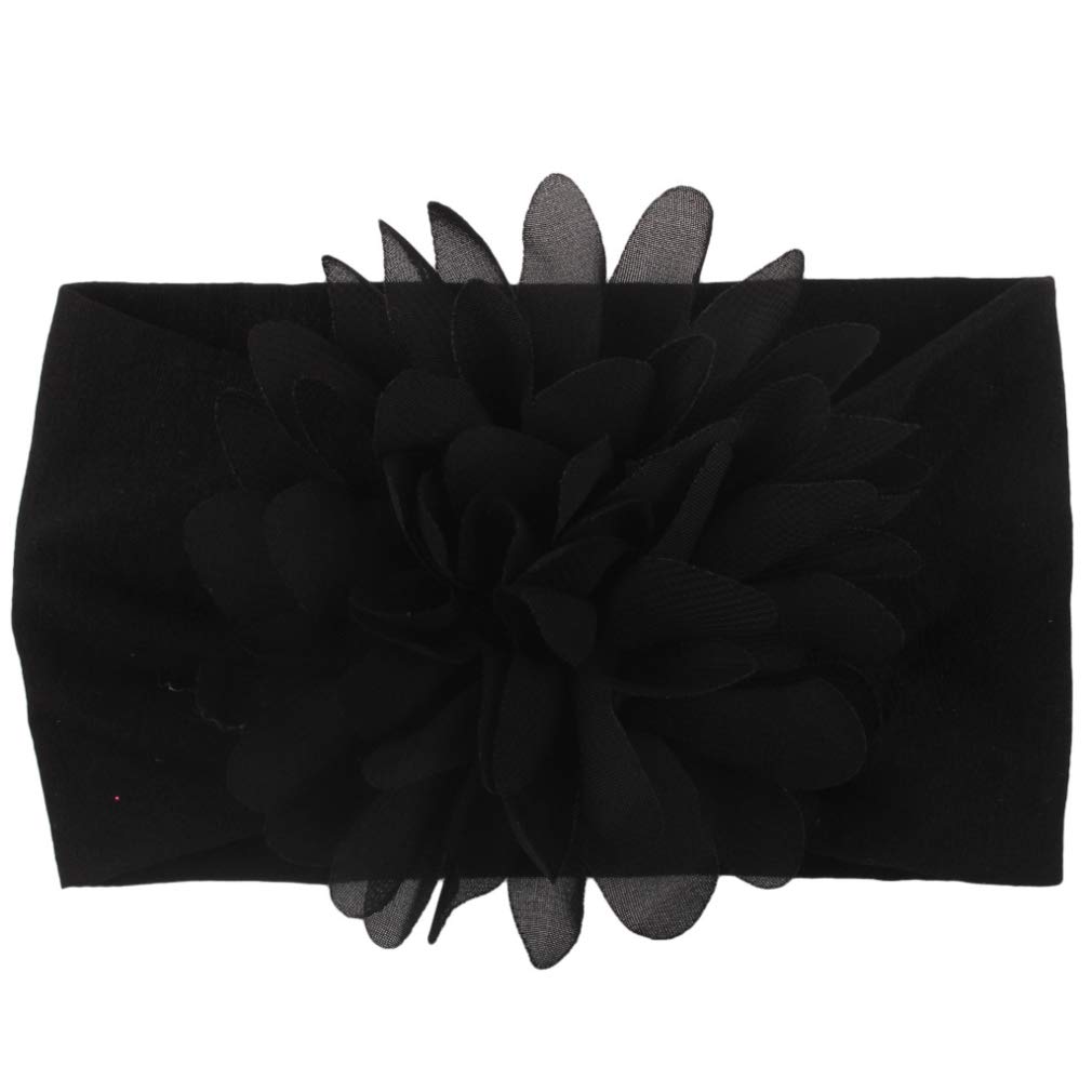 Toptim Baby Head Wrap Chiffon Flowers Newborn Infant Soft Nylon Headbands