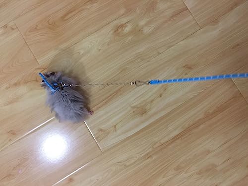 Harikaji Hamster Harness,Adjustable Harness Vest Leash Hamster Chest Straps with a Small Bell Rat Mouse Squirrel Sugar Glider Small Animal (Blue)