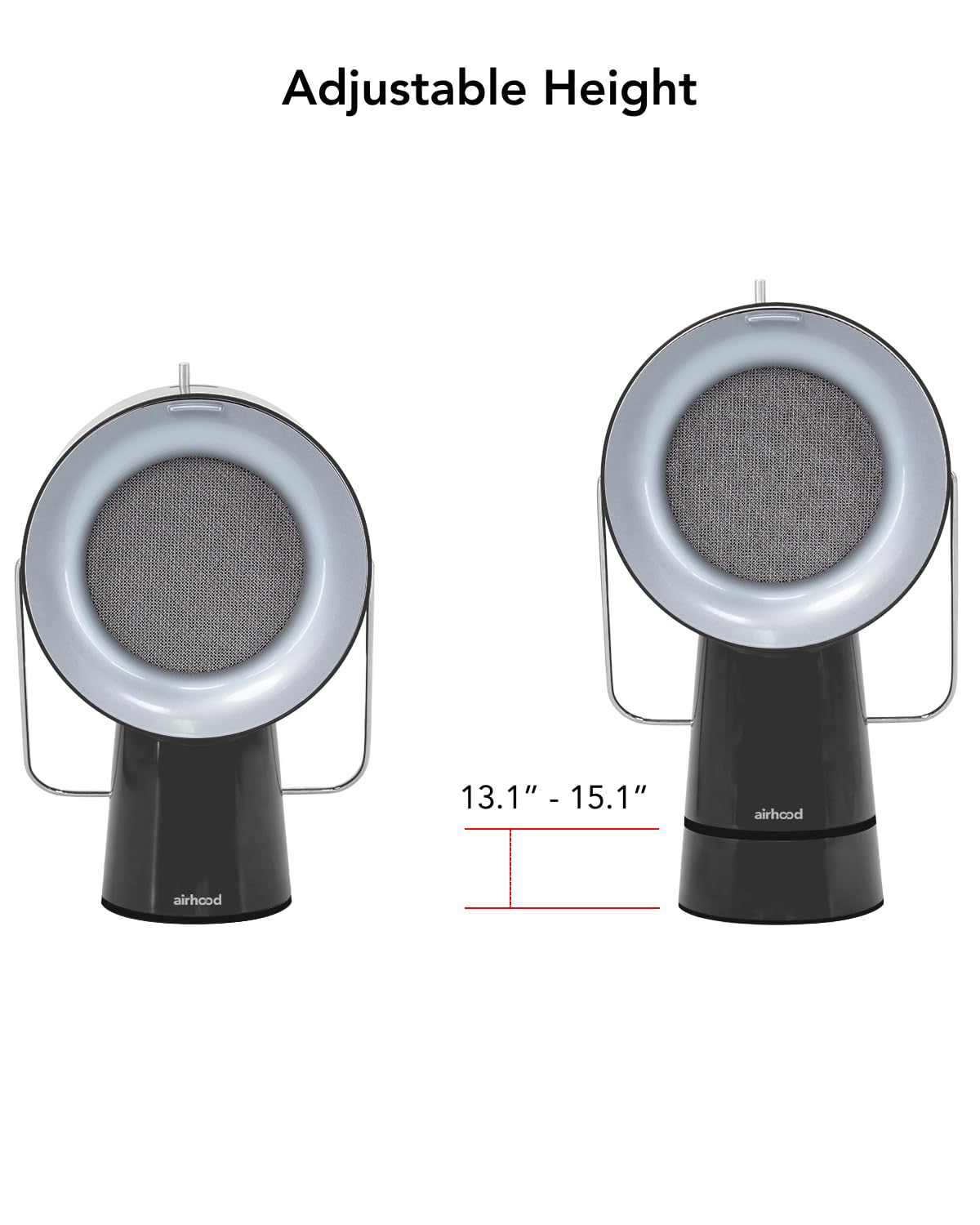 airhood Base Boost | Elevate the Height of Your Portable Kitchen Exhaust Fan | Ideal for Indoor Cooking Updraft (Space Black)