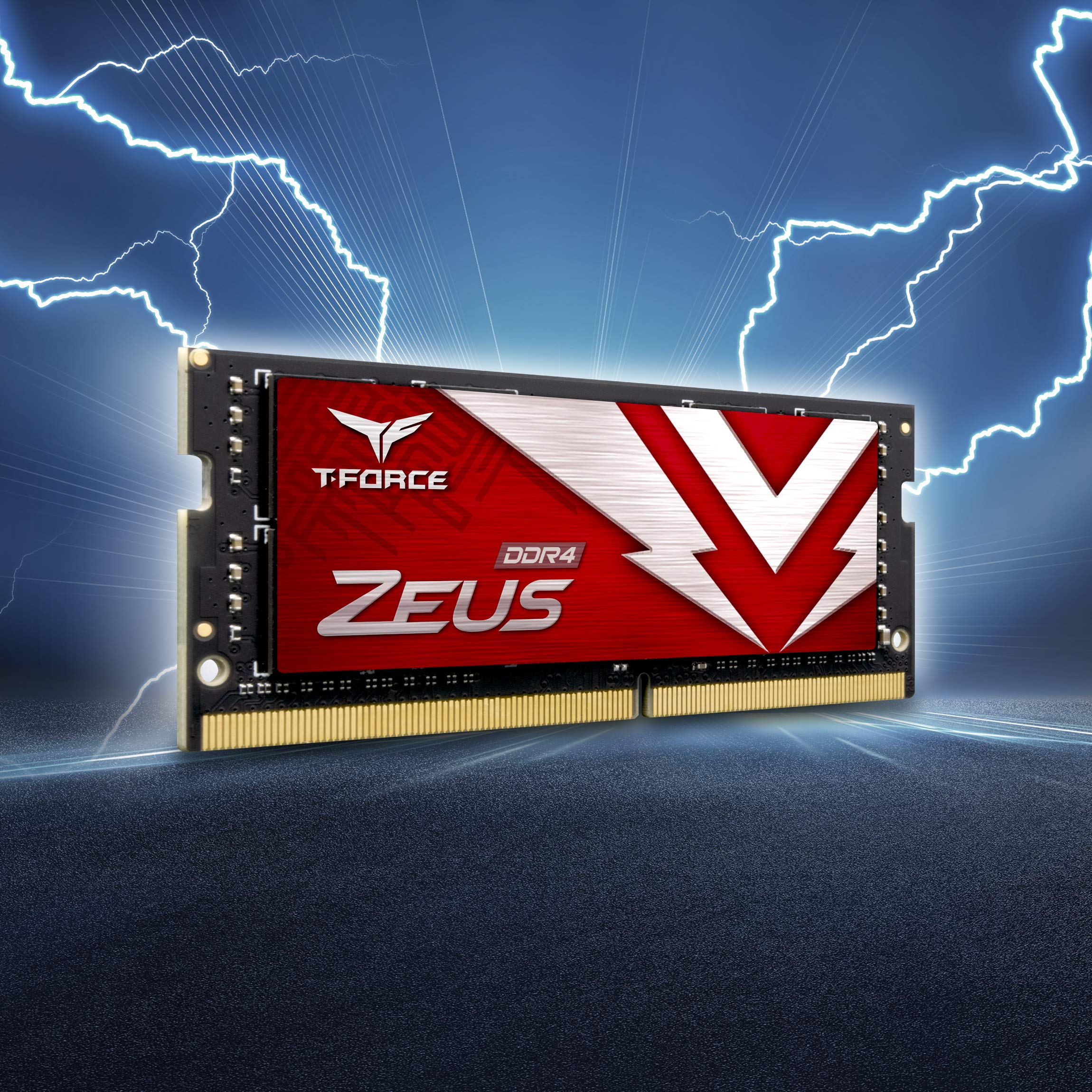 TEAMGROUP T-Force Zeus DDR4 SODIMM 32GB (2x16GB) 3200MHz (PC4-25600) 260 Pin CL16 Laptop OC Memory Module Ram TTZD432G3200HC16FDC-S01