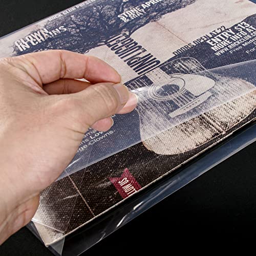 50x Vinyl Record Outer Sleeves, 12 LP - Crystal Clear, Not Cloudy, No Wrinkles! The Best Protection for Your Collection