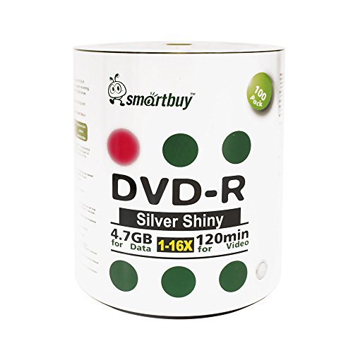 Smartbuy 500-disc 4.7GB/120min 16x DVD-R Shiny Silver Blank Media Record Disc + Free Micro Fiber Cloth