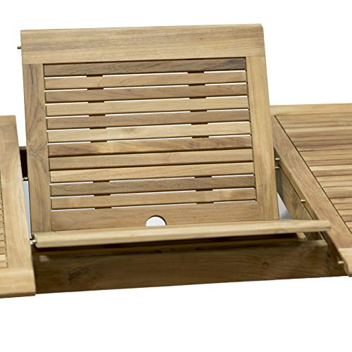 Amazonia Newcastle 9-Piece Outdoor Rectangular Dining Table Set | Certified Teak | Ideal for Patio and Indoors, Light Brown