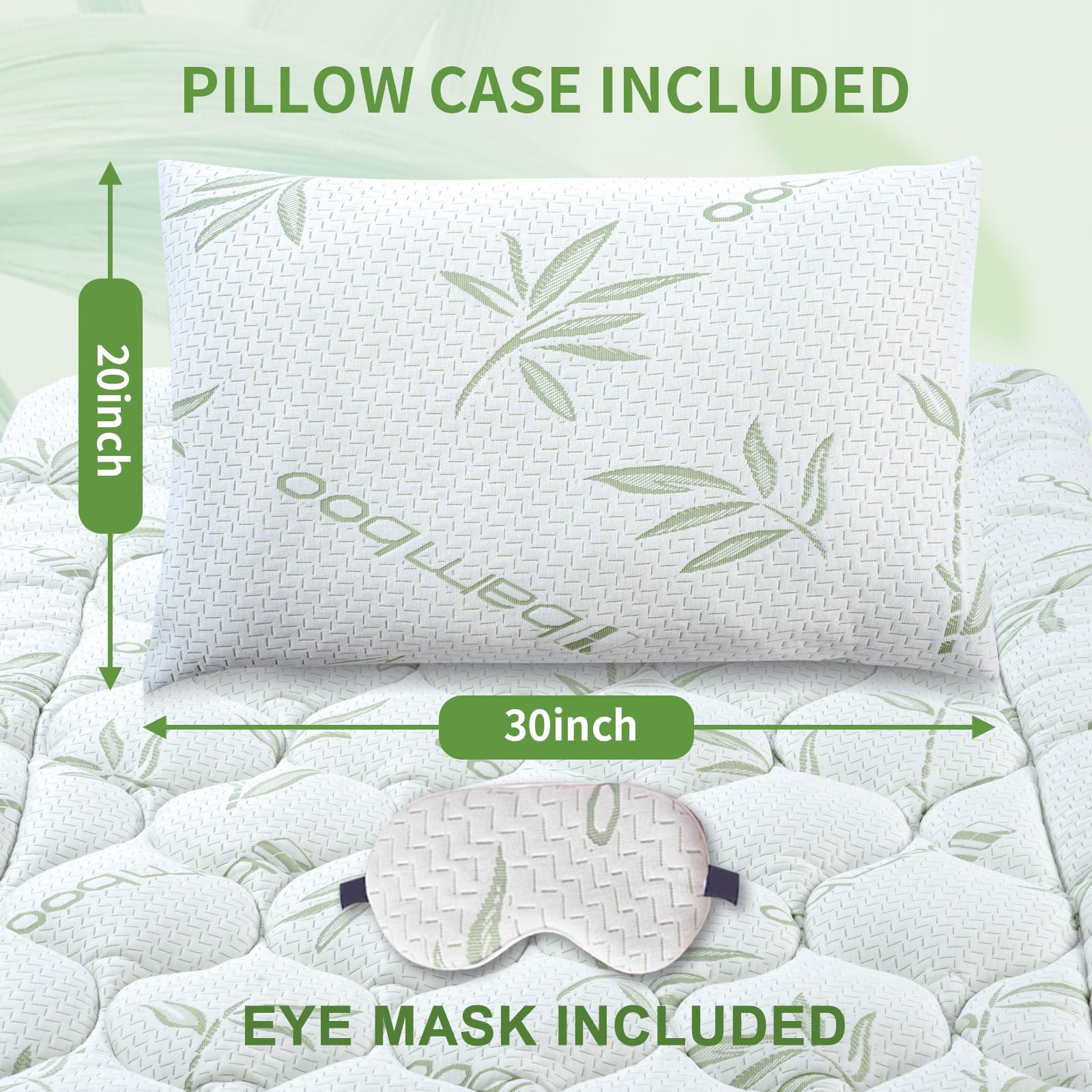 Mattress Topper with 1 Pillow Protector, Side Pocket, Waterproof Mattress Pad, Cooling Extra Thick Breathable Mattress Pad Cover,8-21β Deep Pocket-TwinXL Size