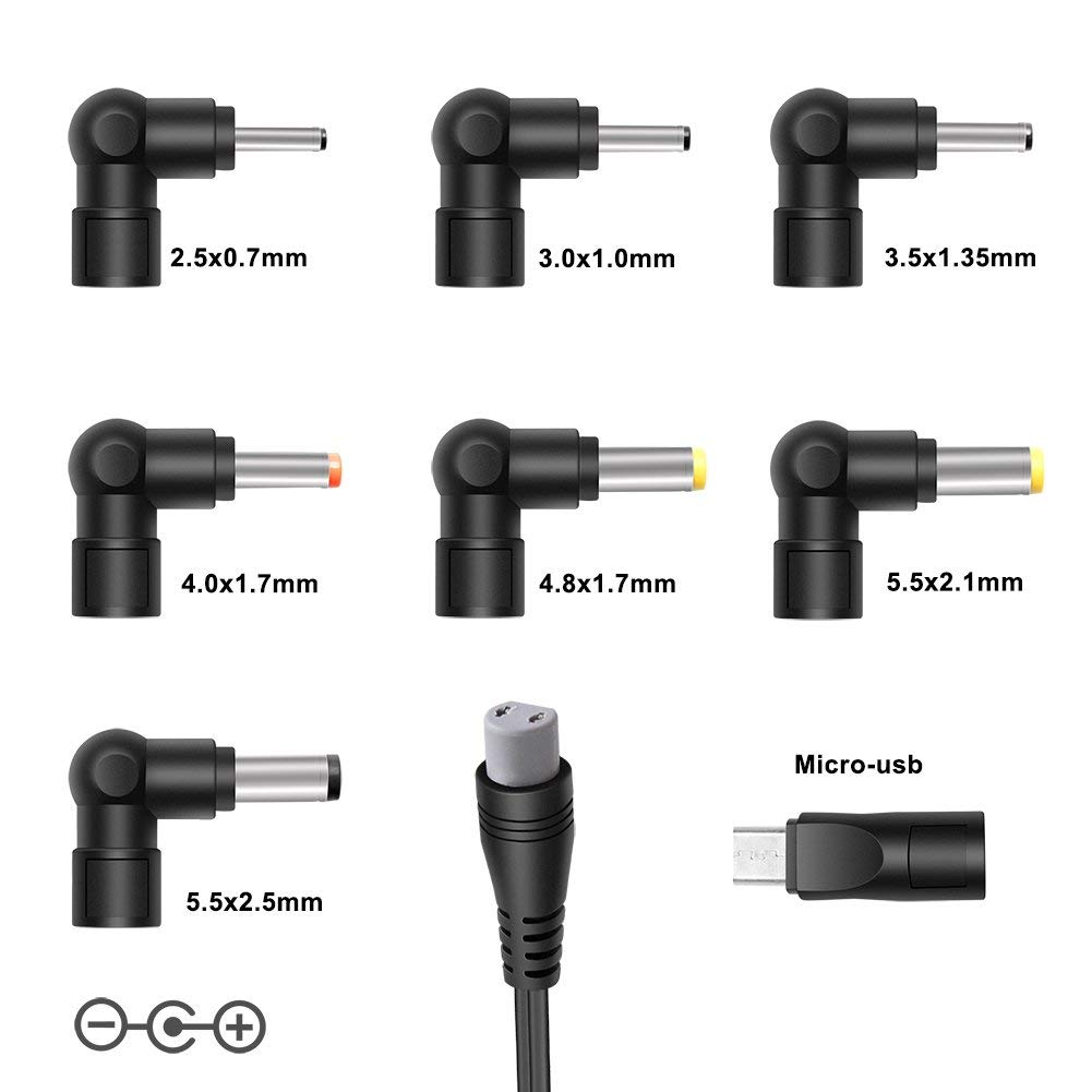 Powseed DC Car Charger Universal Power Adapter w/USB Port for Dash cam Breast Pump Speaker Smart Phone Tablet & Micro USB Device, Output 3V 4.5V 5V 6V 7.5V 9V 12V Multi-Voltage Car Adapter