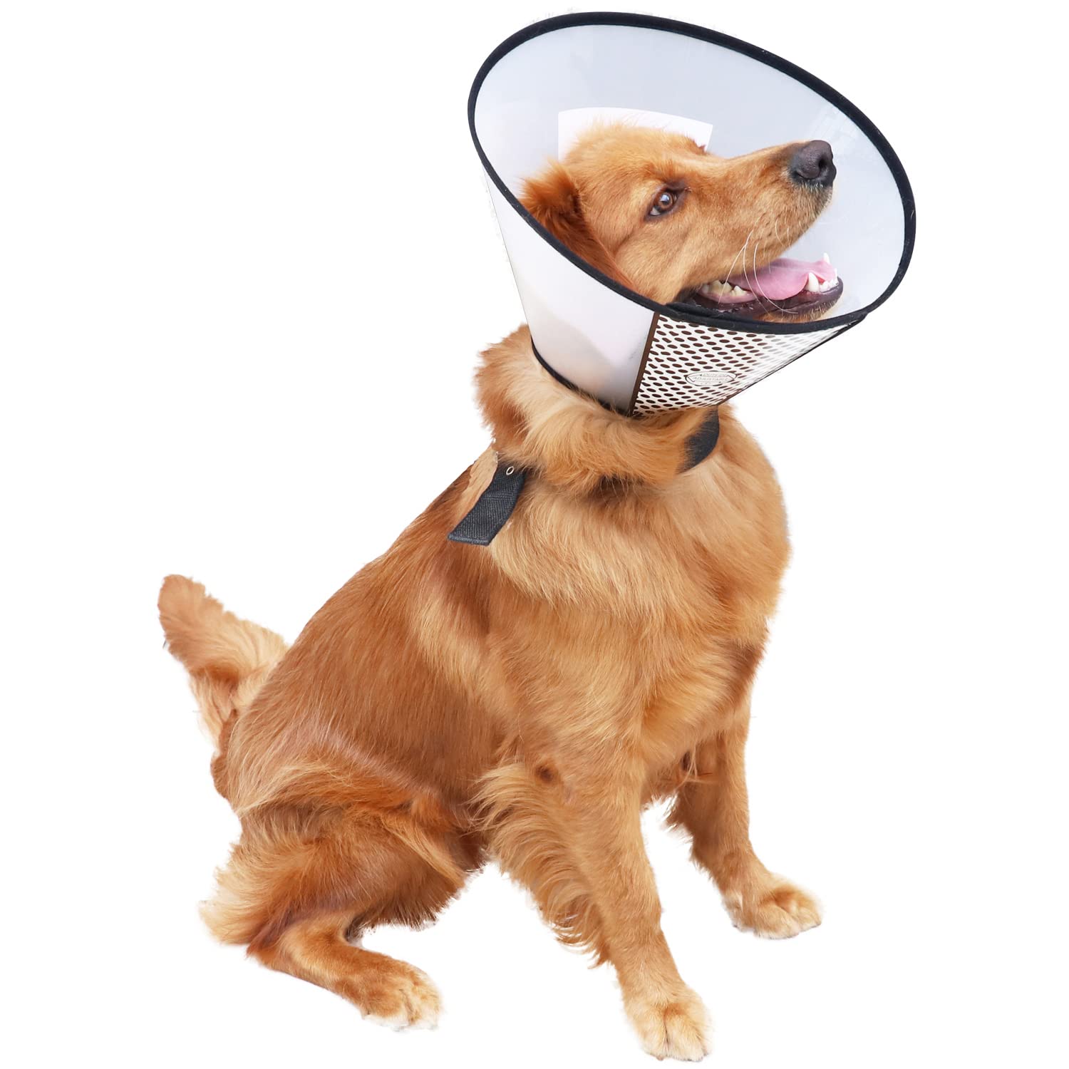 QIYADIN Plastic Pet Recovery Collars & Cones for Dogs and Cats After Surgery Adjustable Dog Neck Cone Surgical Elizabeth E-Collar Prevent Biting and Stop Licking Wound (S-Neck: 10.2-13.0 in)