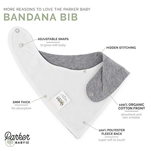 Parker Baby Bandana Drool Bibs β 8 Pack Baby Bibs for Boys, Girls, Unisex -"The Basics Set"