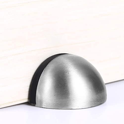 6 Pack Floor Door Stops, BetterJonny Self-Adhesive Door Stopper Stainless Steel Door Stops for All Hard Floors to Reduce Noise and Keep Quiet