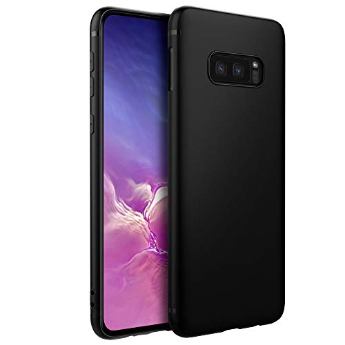 EasyAcc Phone Case for Samsung Galaxy S10e [Support Wireless Charging], Matte Black Slim TPU 5.8 Inch Cases Finish Profile Soft Thin Back Protective Cover Compatible with Samsung Galaxy S10e 5.8
