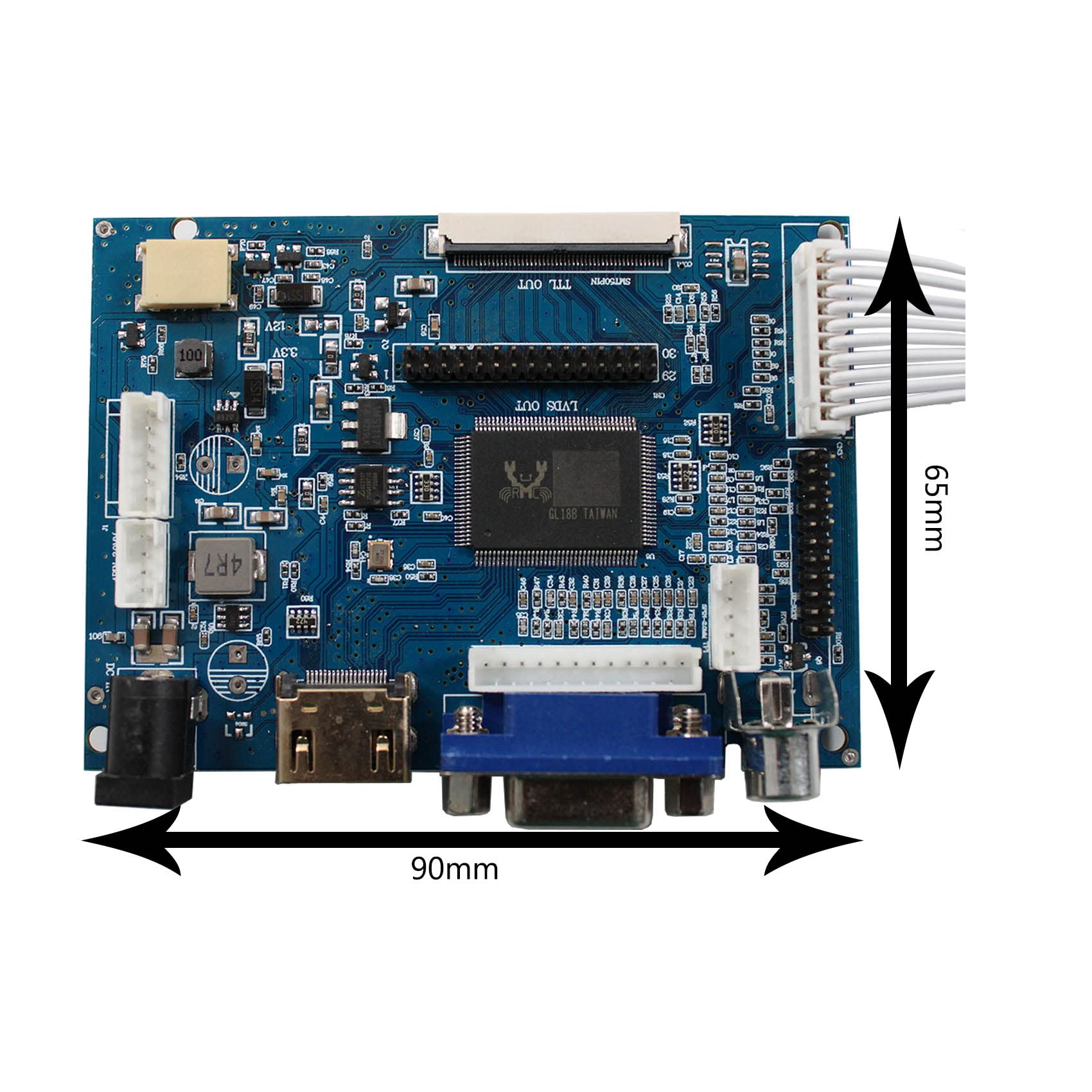 HDMI VGA 2AV LCD Controller Board for 8" AT080TN52 EJ080NA-05A EJ080NA-05B 800X600 50Pins LVDs LCD Screen