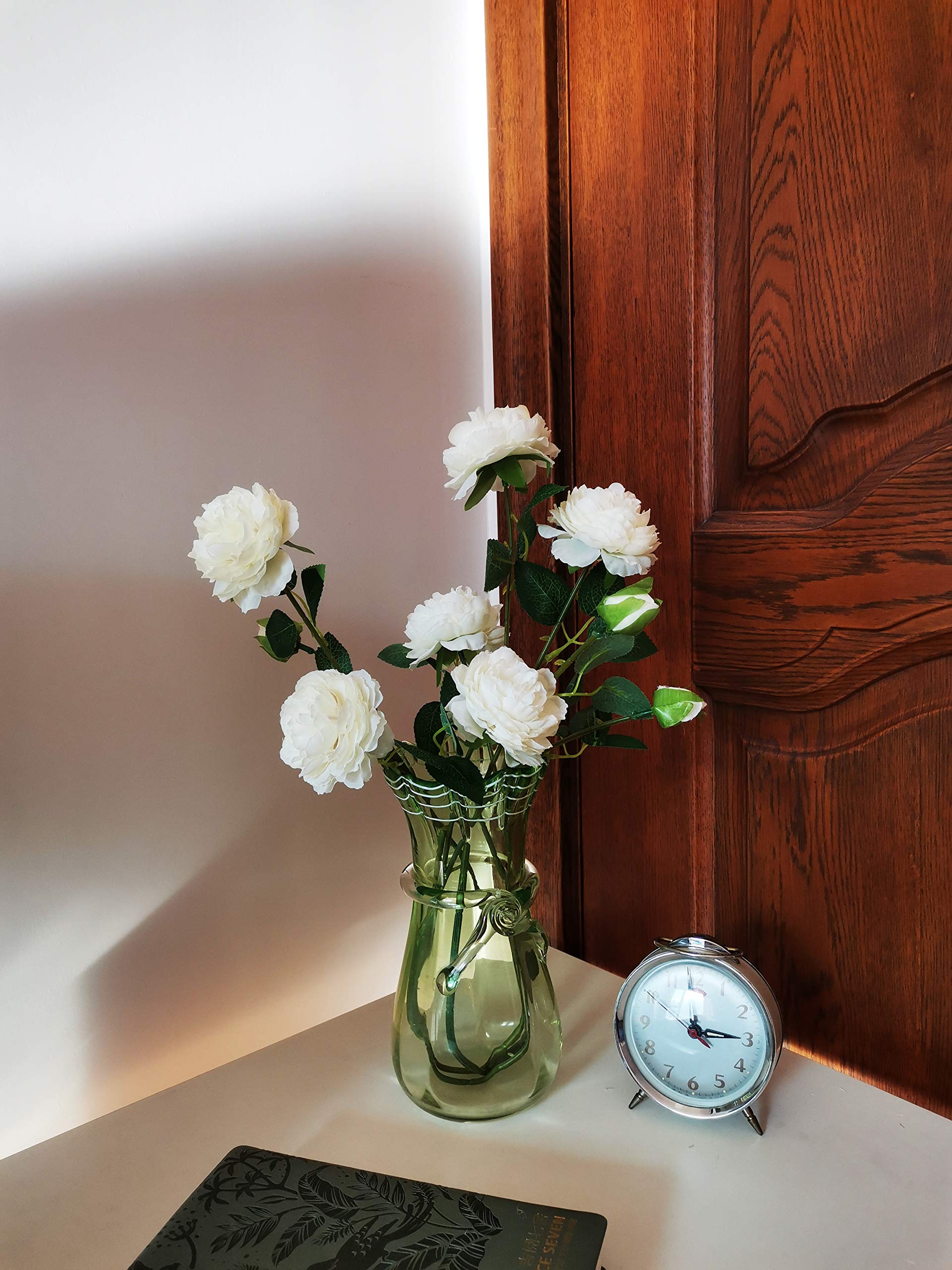 Bemacoggi 2pcs Peony Artificial Flowers Silk Flower Fake Peonies for Arrangements Wedding Anniversary Garden Home Office Decoration