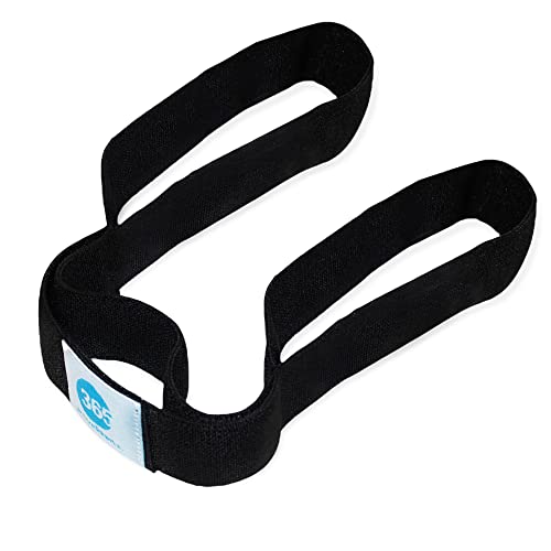 365 Active Stretching Strap with Loops for Flexibility - for Yoga, Dance, Exercise, Ballet or Physical Therapy - Best for Travel, Small, Lightweight