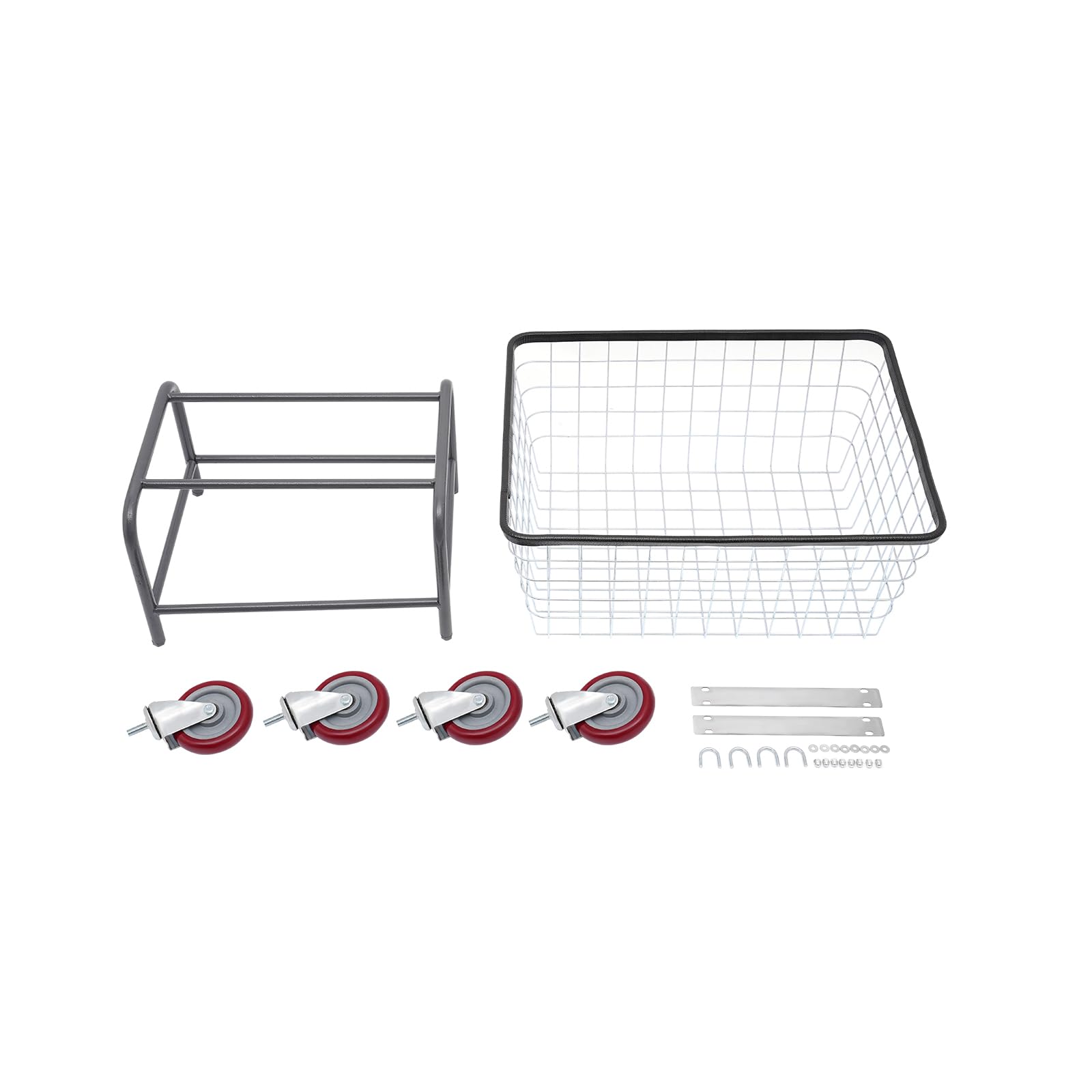 Laundry Cart,Steel Wire Laundry Cart,Laundry Basket With Wheels,Commercial Wire Laundry Basket Cart,Heavy Duty Laundry Cart for Laundry 20x15.7x26in (B)