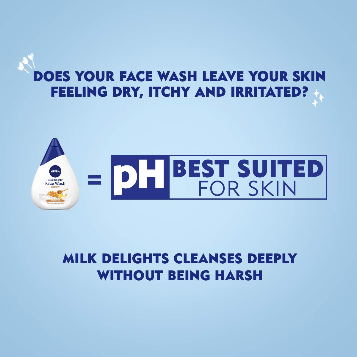 NIVEA Face Wash, Milk Delights Moisturizing Honey(Dry Skin), 100ml