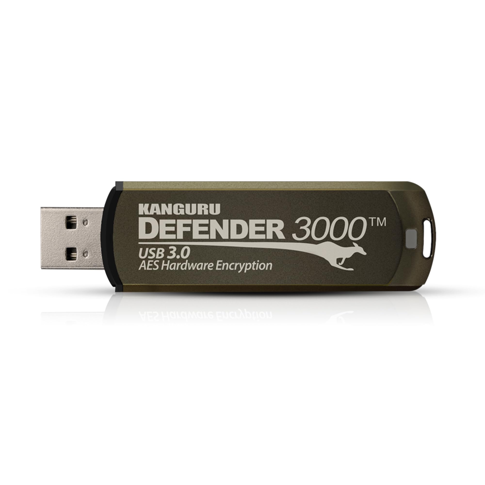 Kanguru Defender 3000 β 128 GB Hardware Encrypted Flash Drive - FIPS 140-2 Level 3 Certified - SuperSpeed USB 3.0 β Water Resistant