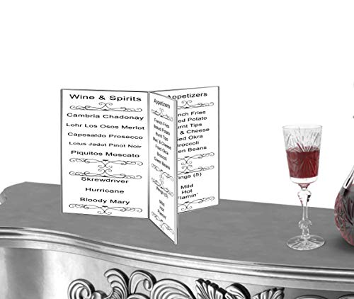 Marketing Holders Multi Panel Sign Holder 5" x 7" Pack of 10 Public Notice Stand Nameplate Directions Maps Frame Clear Acrylic Table Tent Graphic Image Party Venues Celebrations Announcements