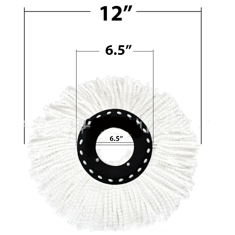 The Perfect Part Mop Heads - Pack of 6 Mop Head Replacement, Microfiber Mop Head for Floor Cleaning, 6.5" Heavy Duty Durable & Easy to Install Mop Heads Replacements for Home & Commercial Use