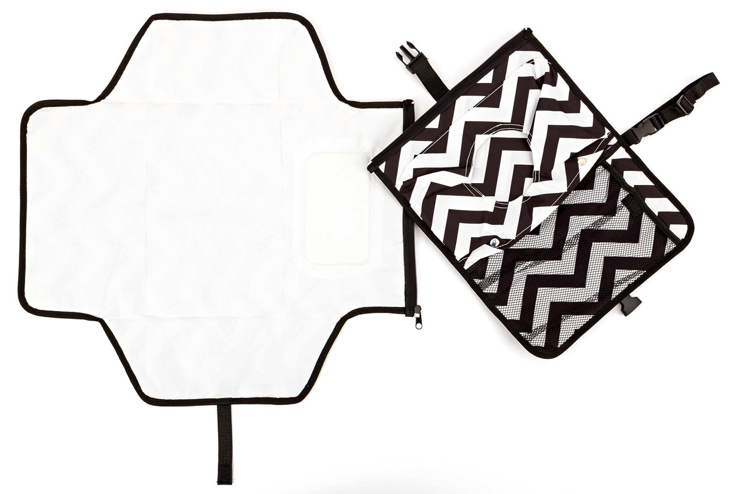 Skeddadles Baby Portable Changing Pad, 2 Wet/Dry Storage Areas, 2 Bags in 1!