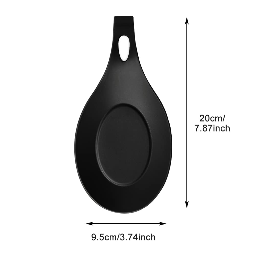 3pcs Silicone Spoon Rest Silicone Spoon Holder Spoon Rest for Stove Top Coffee Spoon Rest Heat Resistant Cooking Spoon Holder for Kitchen Utensils Spatula(as shown)