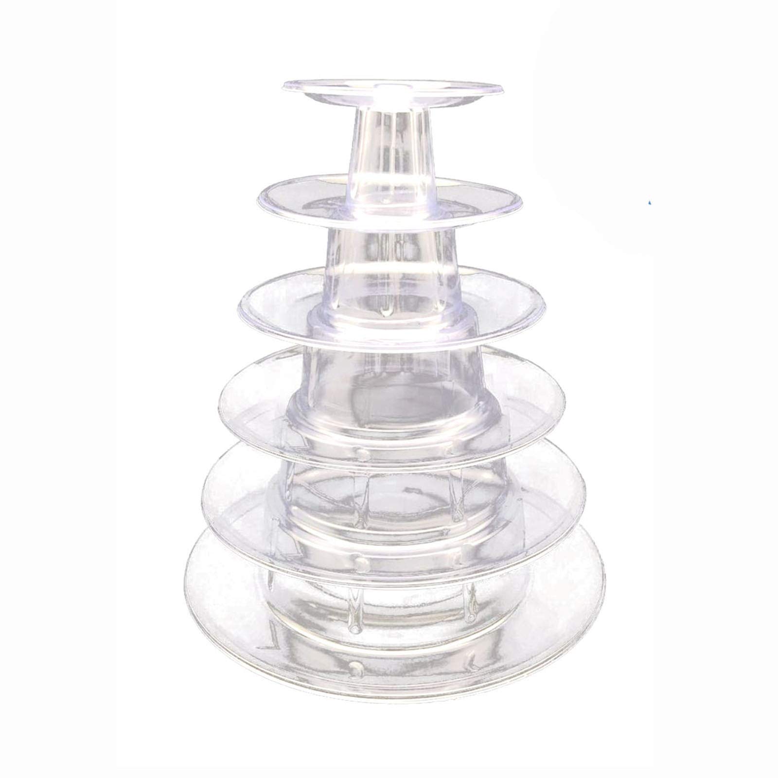 6 Tier Macaron Tower Stand for Wedding Birthday Party,Plastic Display Stand for Cupcake Cake2