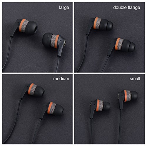 EBOOT Replacement Earbuds Silicone Eartips Earpads Compatibe with Skullcandy Earphones, Black and Clear, 8 Pairs