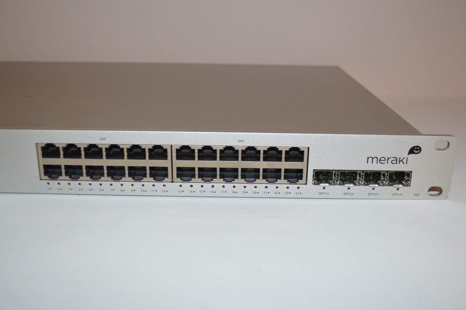 Meraki Cloud Managed 24 Port Gigabit PoE Switch - 24x 1GbE Ports 4x 1G (SFP) Uplink Interfaces MS22P-HW (Renewed)