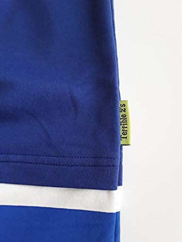 Terrible 2's Strip Proof One-Piece Romper with a Back Zipper in Blue/White (3 T)