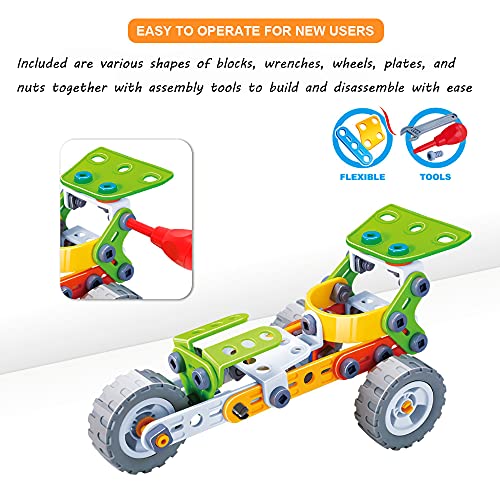 AIVIAI STEM Building Toys Set for Kids Education Construction Building Blocks Toy Learning Engineering Kit Toy for Boys and Girls Ages 5-12 Years Old, Christmas/Birthday Gift Idea (167 PCS)
