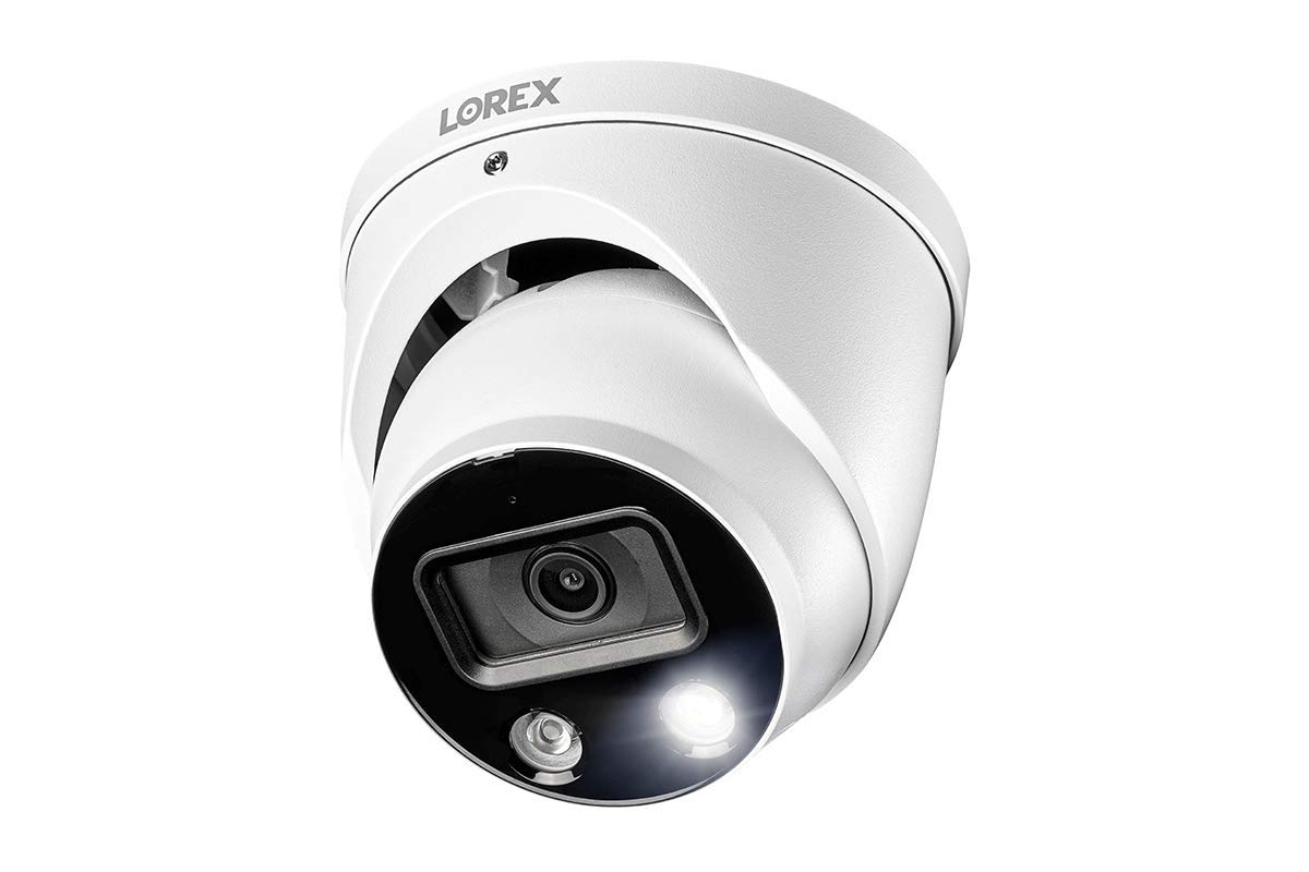 Lorex Technology Lorex N4K2SD-84WD 4K Smart Deterrence Surveillance System Featuring N842A82 2TB 4K Fusion NVR and 4 E892DD 4K Two-Way Audio Smart Motion Detection Dome Cameras