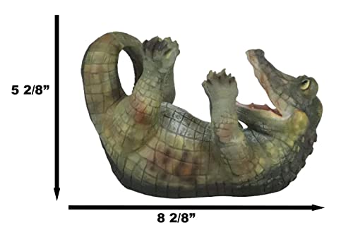 Ebros Gift Whimsical Comical Thirsty Alligator Crocodile Wine Holder Figurine 8.75" H Prehistoric Reptile Chompsy Gator Party Hosting Wine Rack Stand Decor