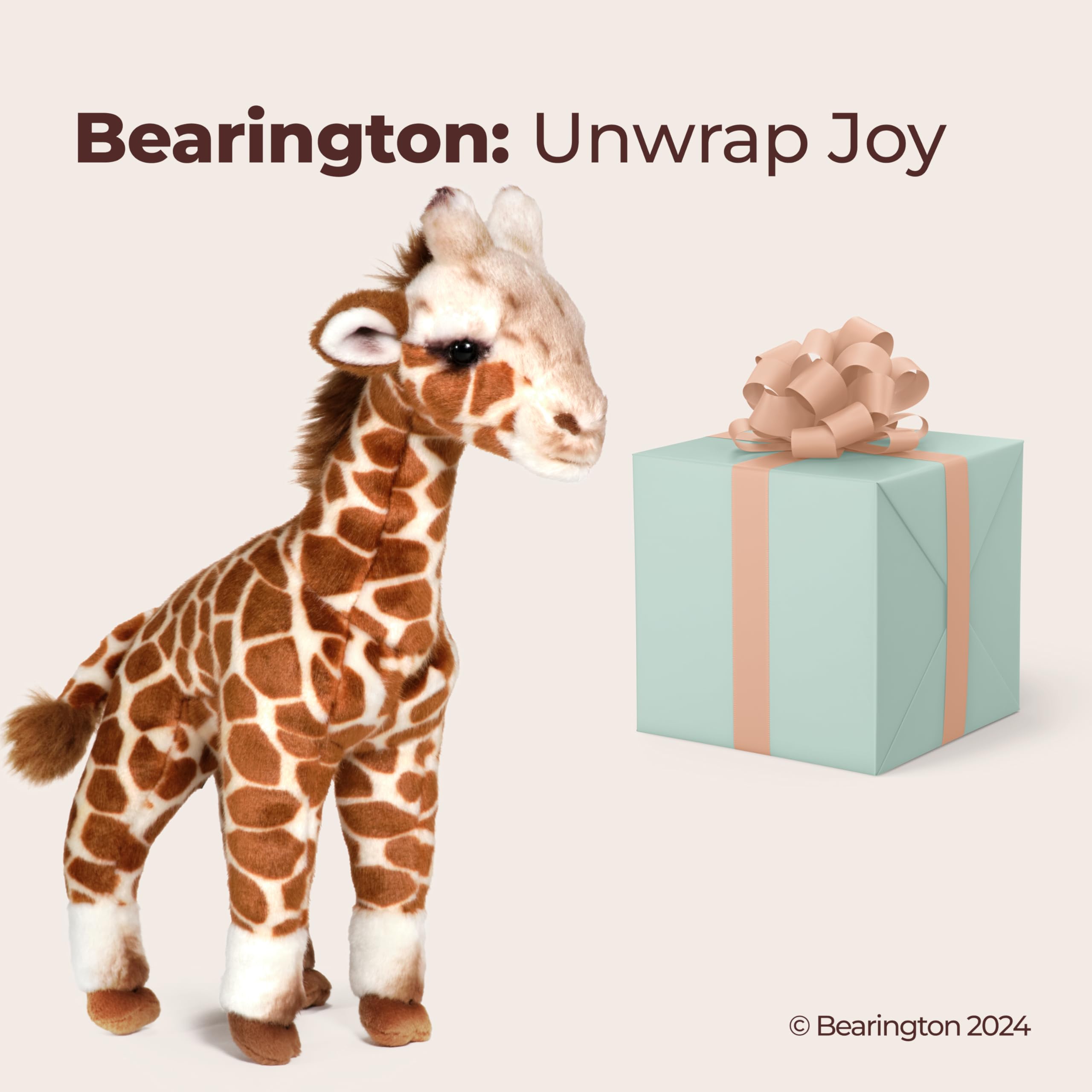 Bearington Twiggie Plush Giraffe Stuffed Animal, 15 Inch