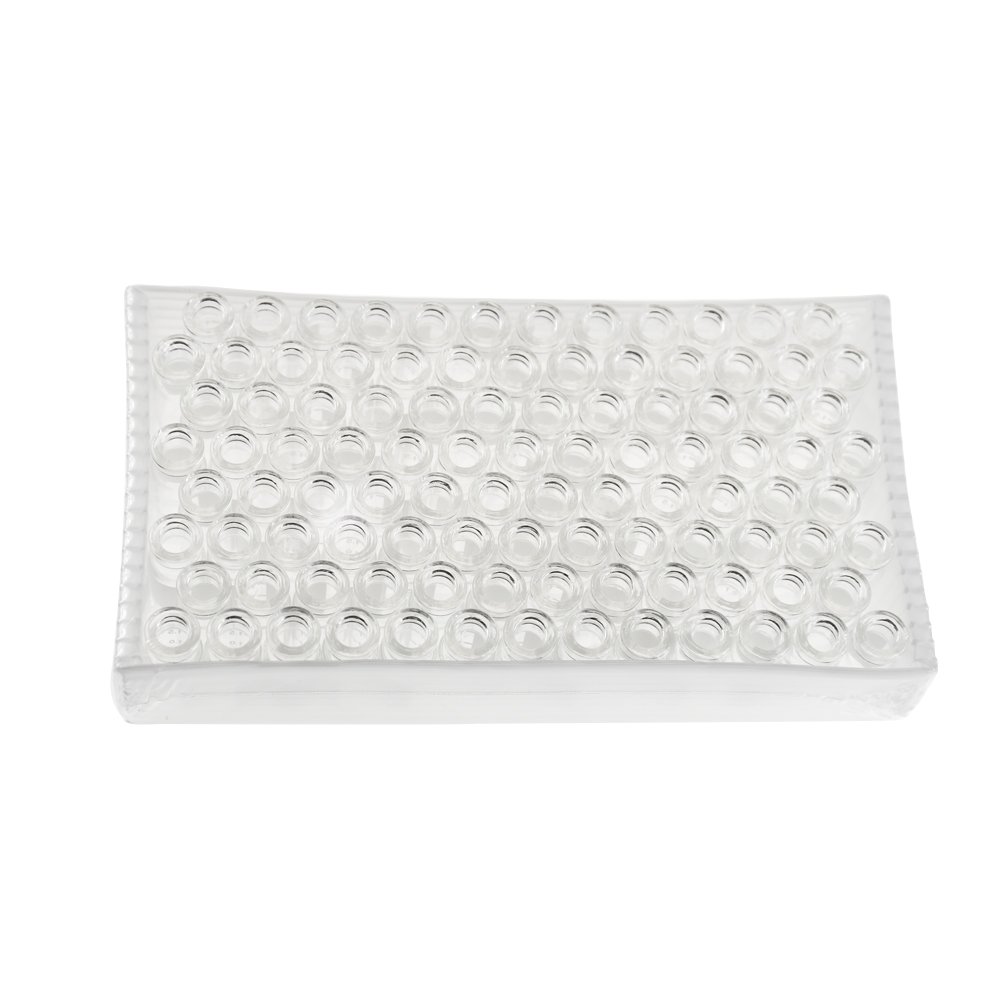 ALWSCI Clear Glass Flat Base Vial, 11 mm Wide Opening Crimp Top Vial, 2 mL Capacity, Pack of 100