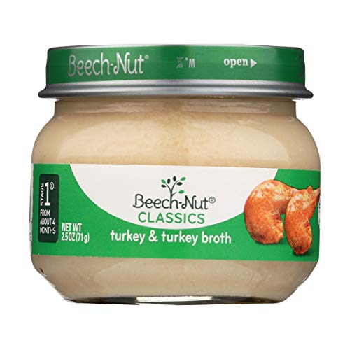 Beech-Nut Classics Stage 1 Baby Food, Turkey/Broth, 2.5 oz