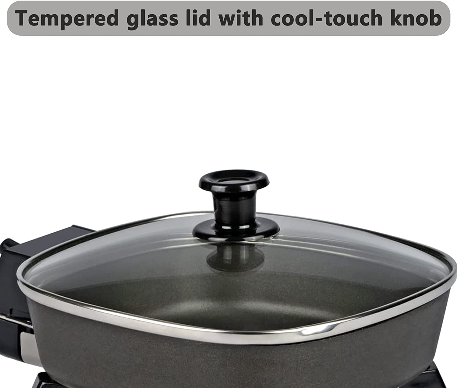 6-inch Small Electric Skillet - with glass lid - Serves 1 to 2 People