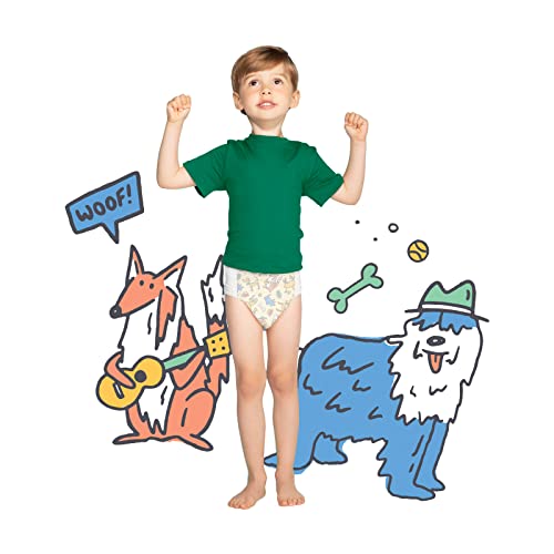 Hello Bello Premium Training Pants Size 2T-3T I 25 Count of Disposeable, Gender Neutral, Eco-Friendly, and Potty Training Underwear with Snug and Comfort Fit for Toddlers on the Move I Li'l Barkers