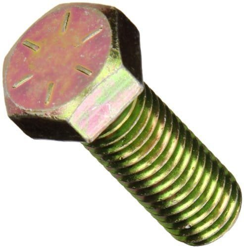 Newport Fasteners 3/4 inch x 2-1/2 inch Hex Cap Screw Grade 8 Zinc Yellow Plated Steel (Quantity: 25 pcs) 3/4-10 x 2 1/2 Hex Bolt/Coarse Thread/Fully Threaded