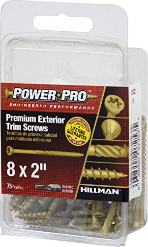 Power Pro 42502 Trim Screws, 75 Pieces, Bronze, 75 Piece