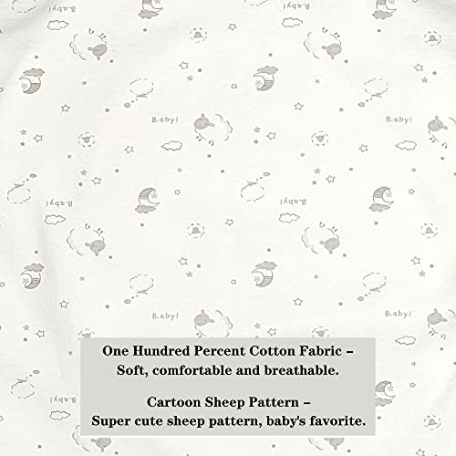 Enrich YLife Baby Cotton Sleeping Bag Split Swaddle Sack Wearable Blanket for Boys and Girls, 4 Season, 6-12 Months (Goodnight Sheep)