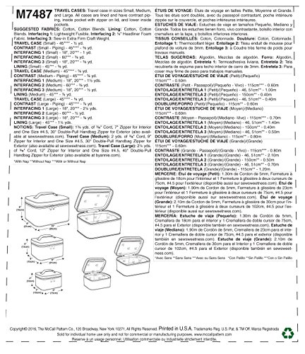 McCall Patterns Travel Cases in Three Sizes Sewing Pattern
