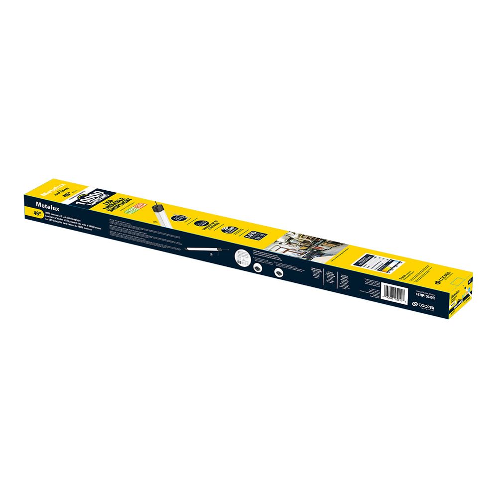 Metalux SHP 4 ft. 128-Watt Equivalent, 10000 Lumens Integrated LED, White Shop Light, 4000K CCT