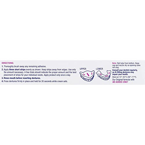Effergrip Denture Adhesive Cream, Extra Strong Holding Power, 2.5 oz